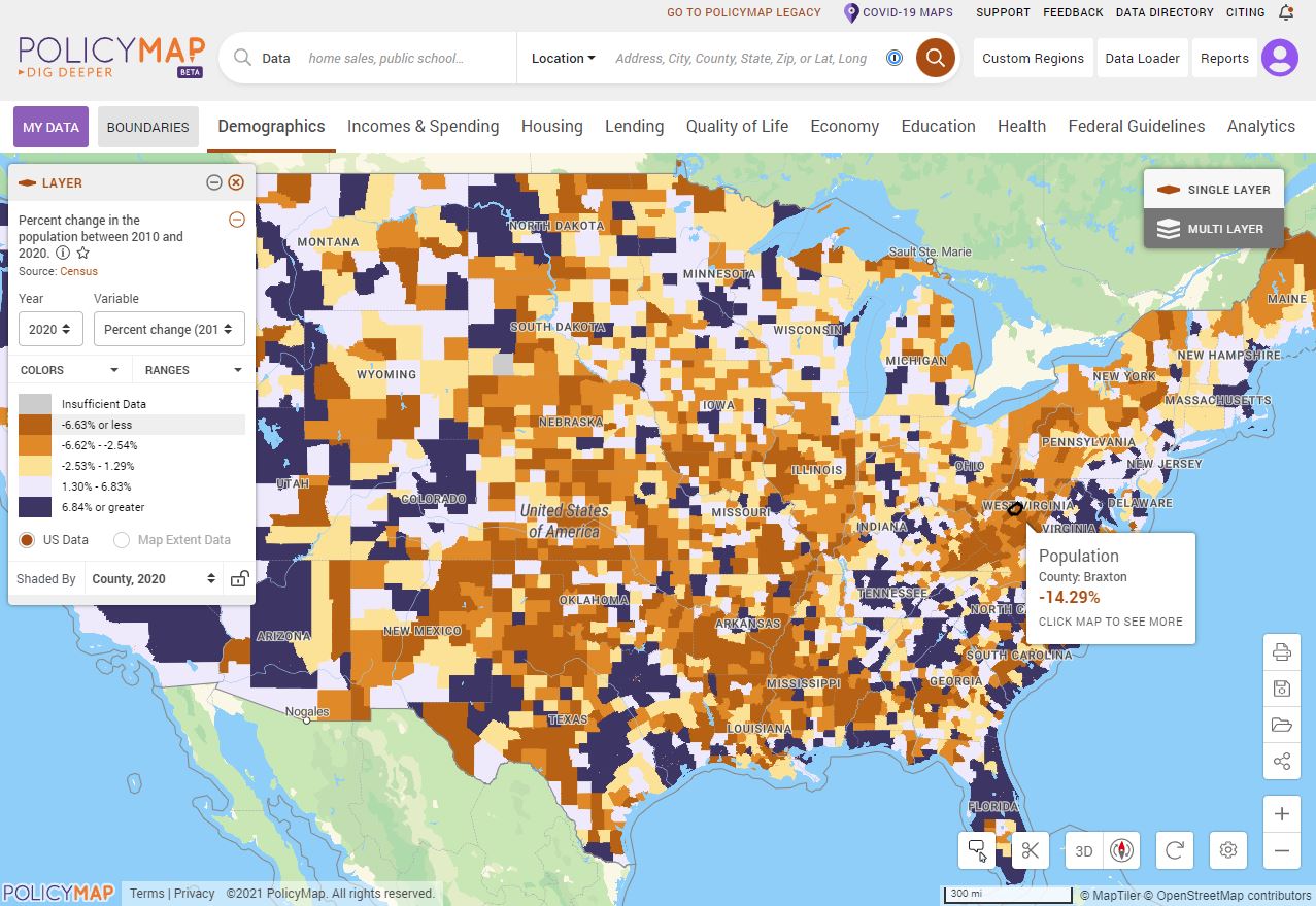 How To Track Population Trends Using Census 2020 Data | PolicyMap
