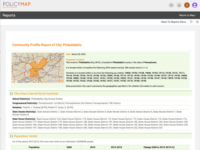 Publish Dashboards | PolicyMap