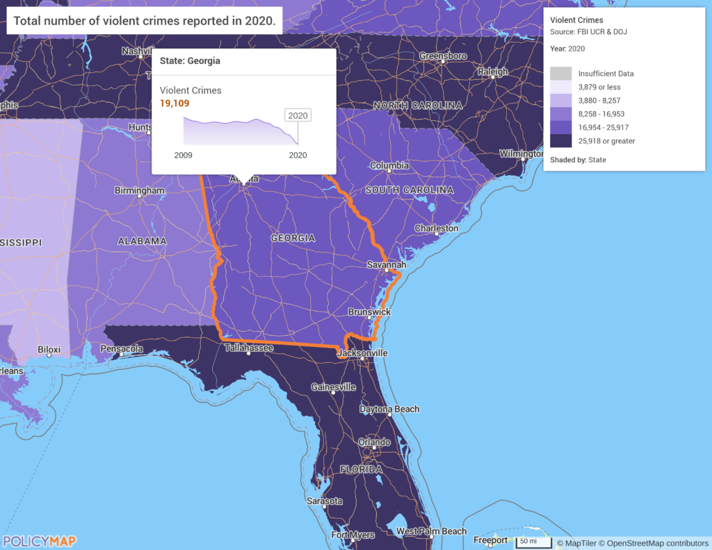 Updates to FBI Property and Violent Crime Data | PolicyMap