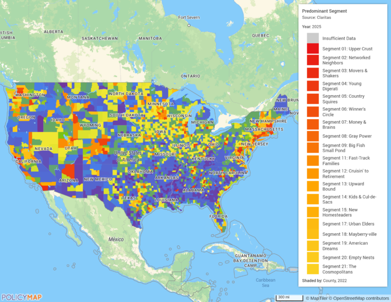 Access Claritas PRIZM® Premier with PolicyMap