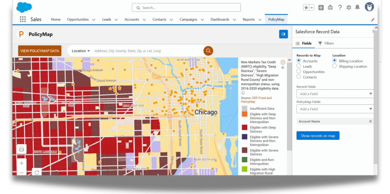 PolicyMap for Salesforce | Location Intelligence & Mapping
